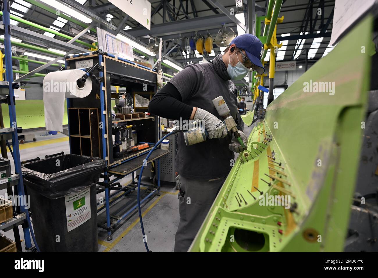 Illustration picture shows the production unit during a visit to the ...