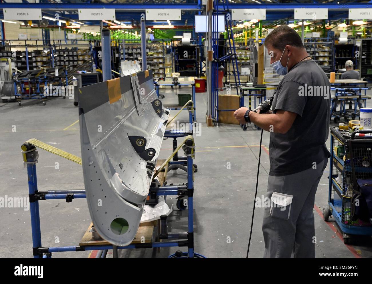 Illustration picture shows the production unit during a visit to the ...