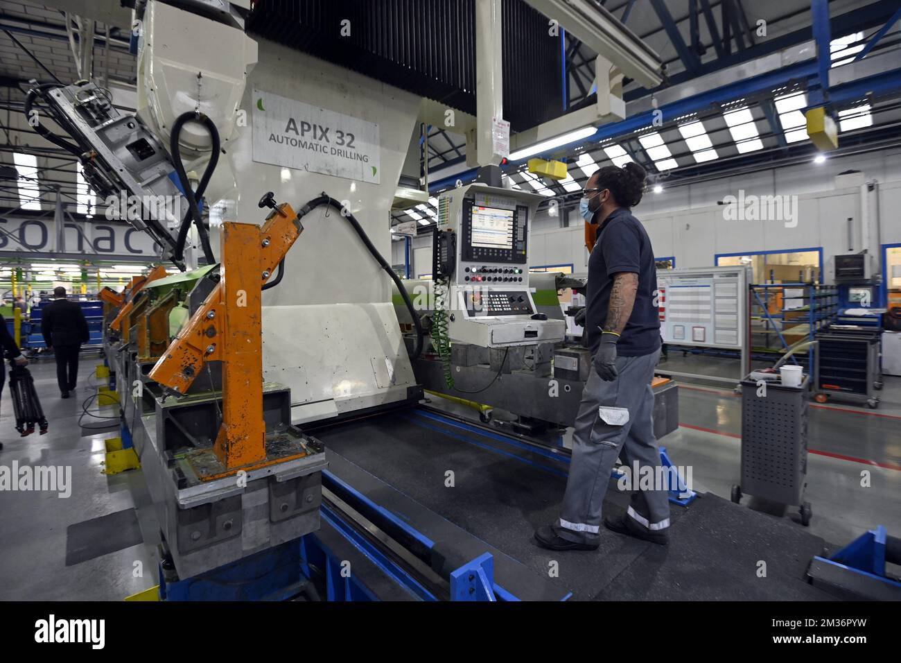 Illustration picture shows the production unit during a visit to the ...