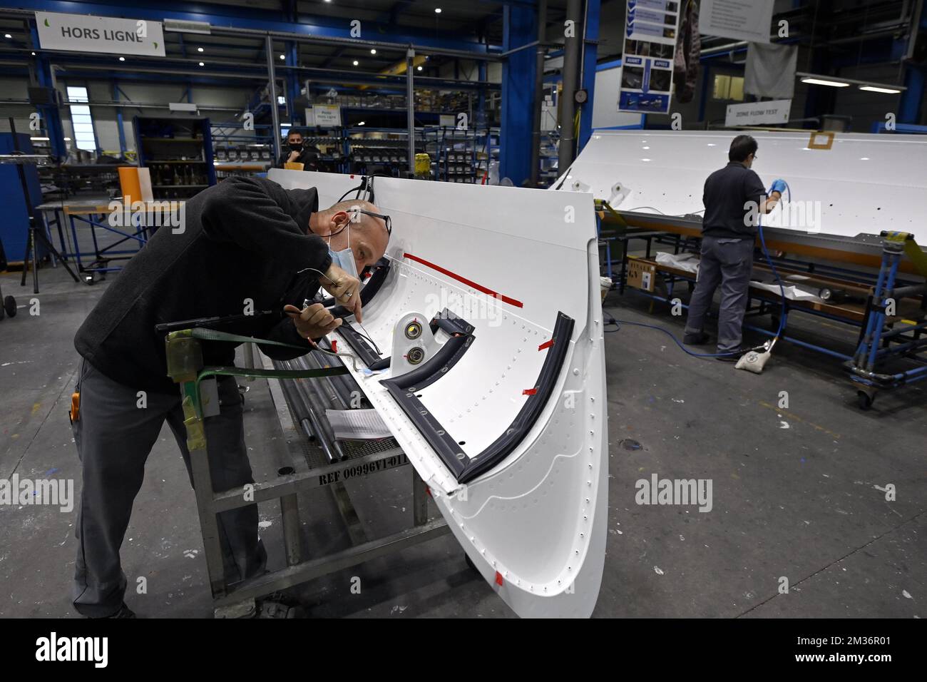 Illustration picture shows the production unit during a visit to the ...