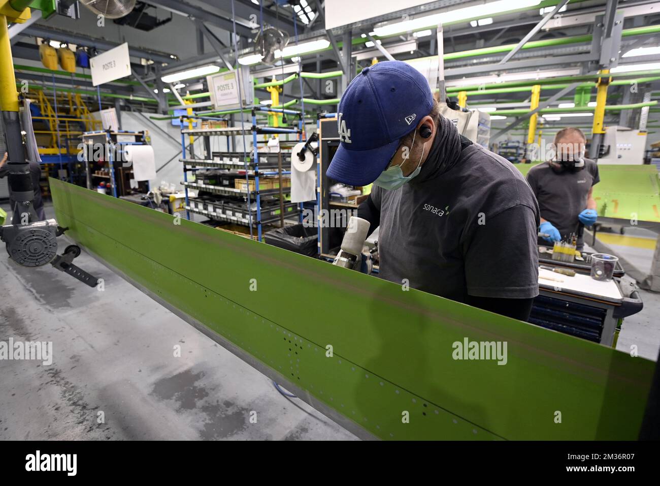 Illustration picture shows the production unit during a visit to the ...