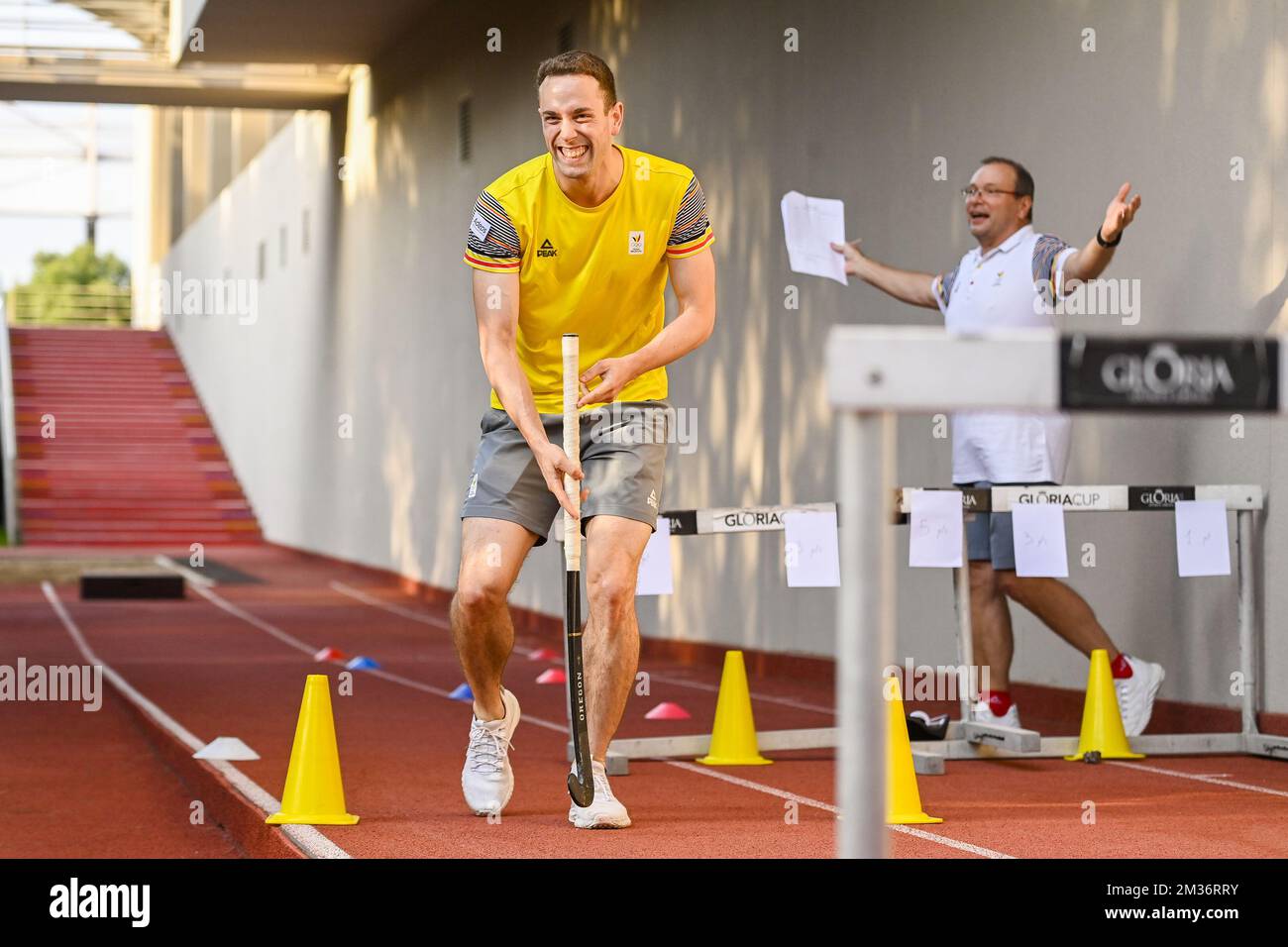 Athlete Robin Vanderbemden pictured in action during a training camp organized by the BOIC-COIB ...