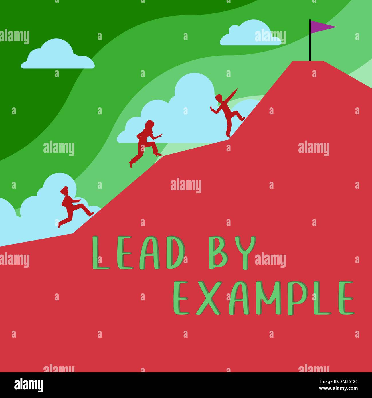 Writing displaying text Lead By Example. Business approach Be a mentor ...