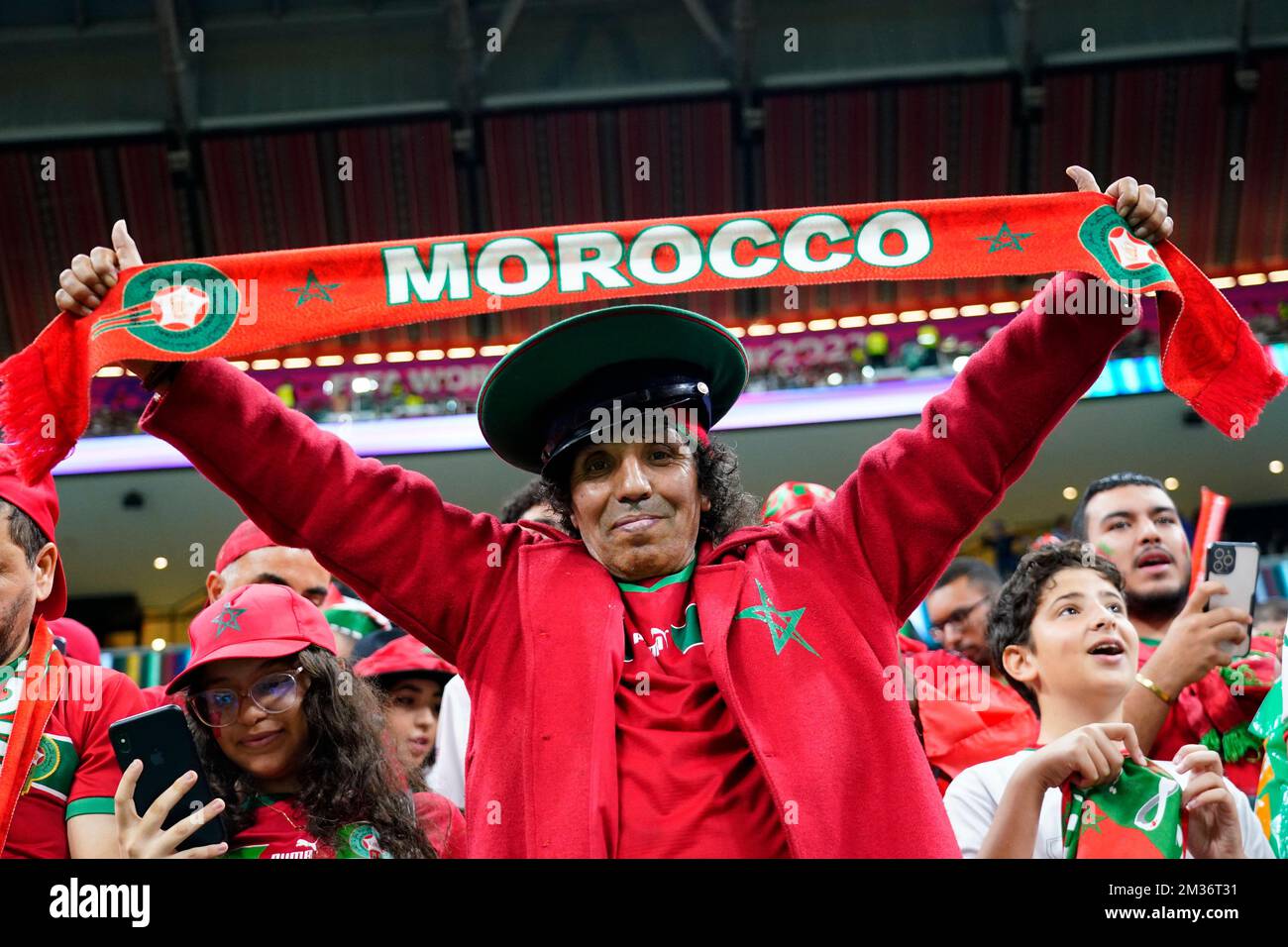 Morocco fans during the FIFA World Cup Qatar 2022 match, Semi-final ...
