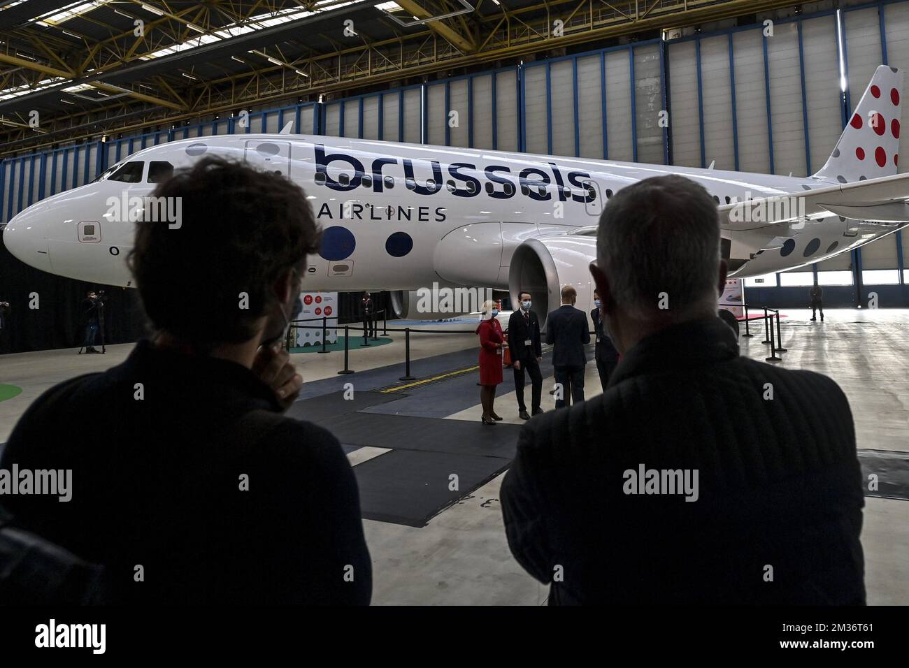 Illustration picture shows the new Brussels Airlines logo and style on ...