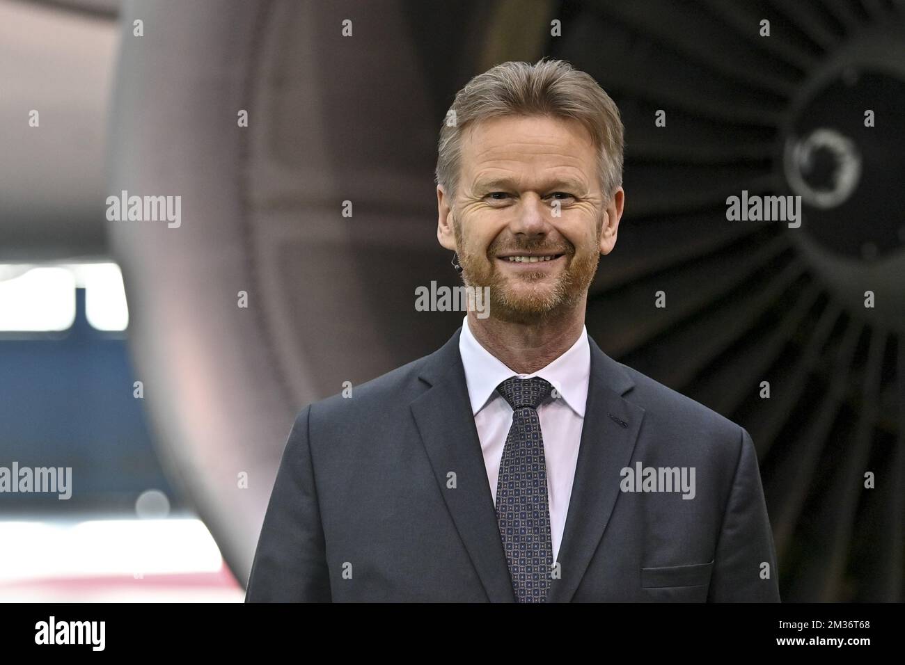 Brussels Airlines CEO Peter Gerber poses for the photographer during a ...
