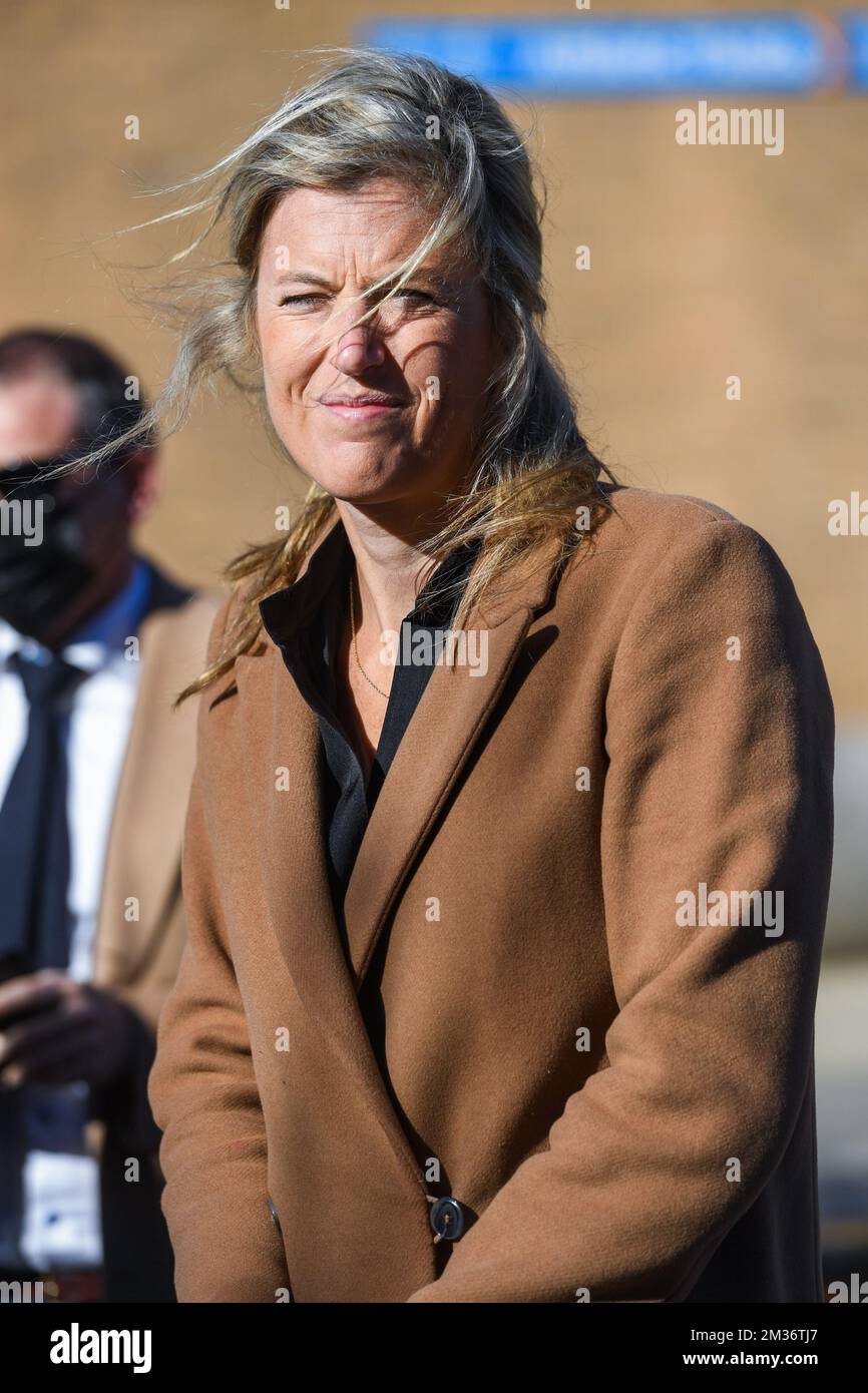 Interior Minister Annelies Verlinden pictured during a visit to the ...