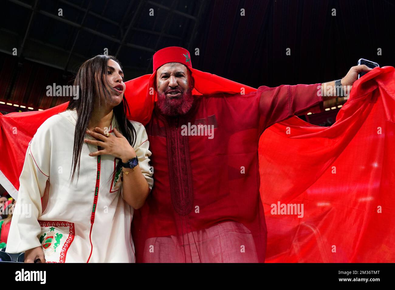 Morocco fans during the FIFA World Cup Qatar 2022 match, Semi-final ...
