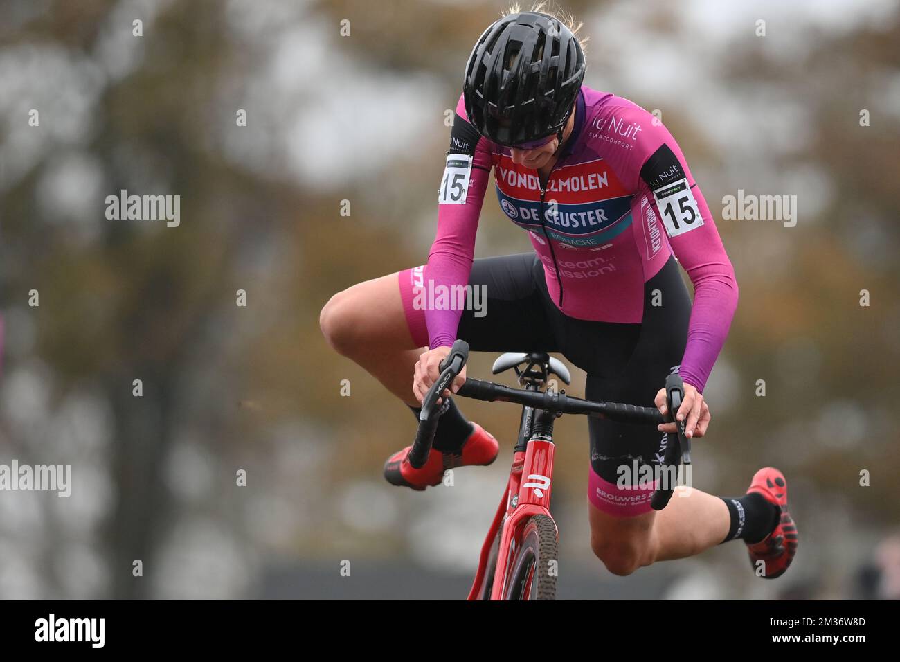 Belgian Ellen Van Loy pictured in action during the women's race of the ...