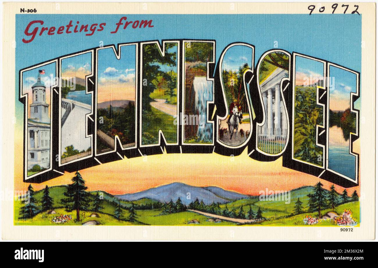 Greetings from Tennessee , Tichnor Brothers Collection, postcards of ...