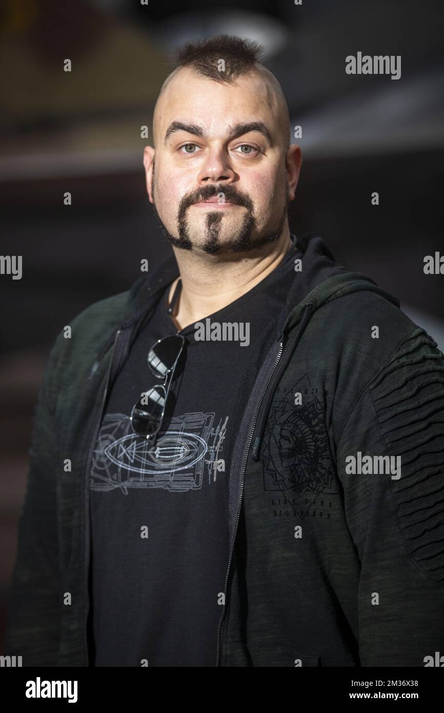 Singer Joakim Broden poses for the photographer during a visit of ...