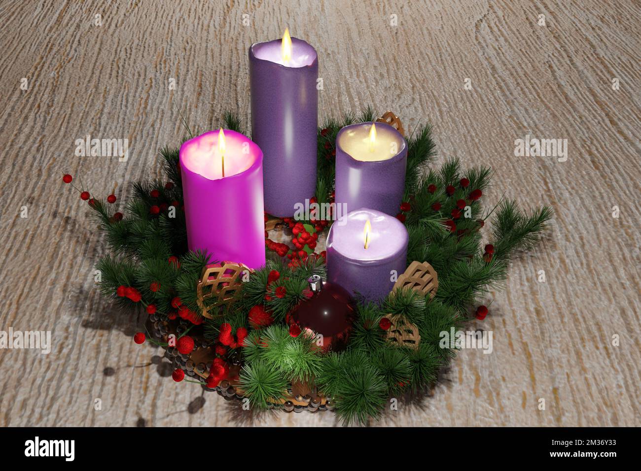 Advent wreath church hi-res stock photography and images - Alamy