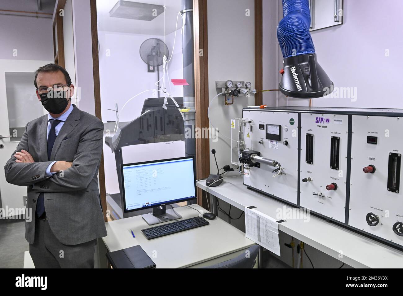 Flemish Minister of Welfare Wouter Beke pictured during a visit to the ...
