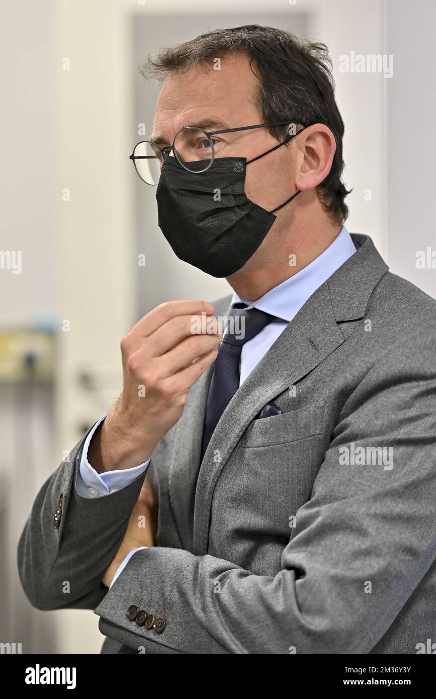 Flemish Minister of Welfare Wouter Beke pictured during a visit to the ...