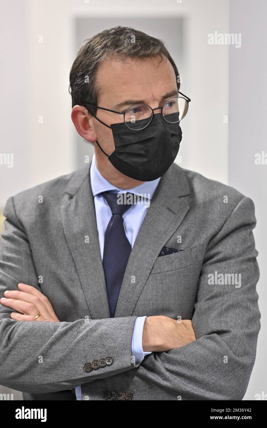 Flemish Minister of Welfare Wouter Beke pictured during a visit to the ...