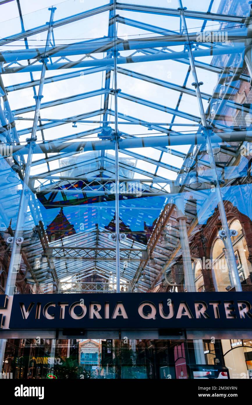 Victoria leeds is a shopping district and leisure area hi-res stock ...