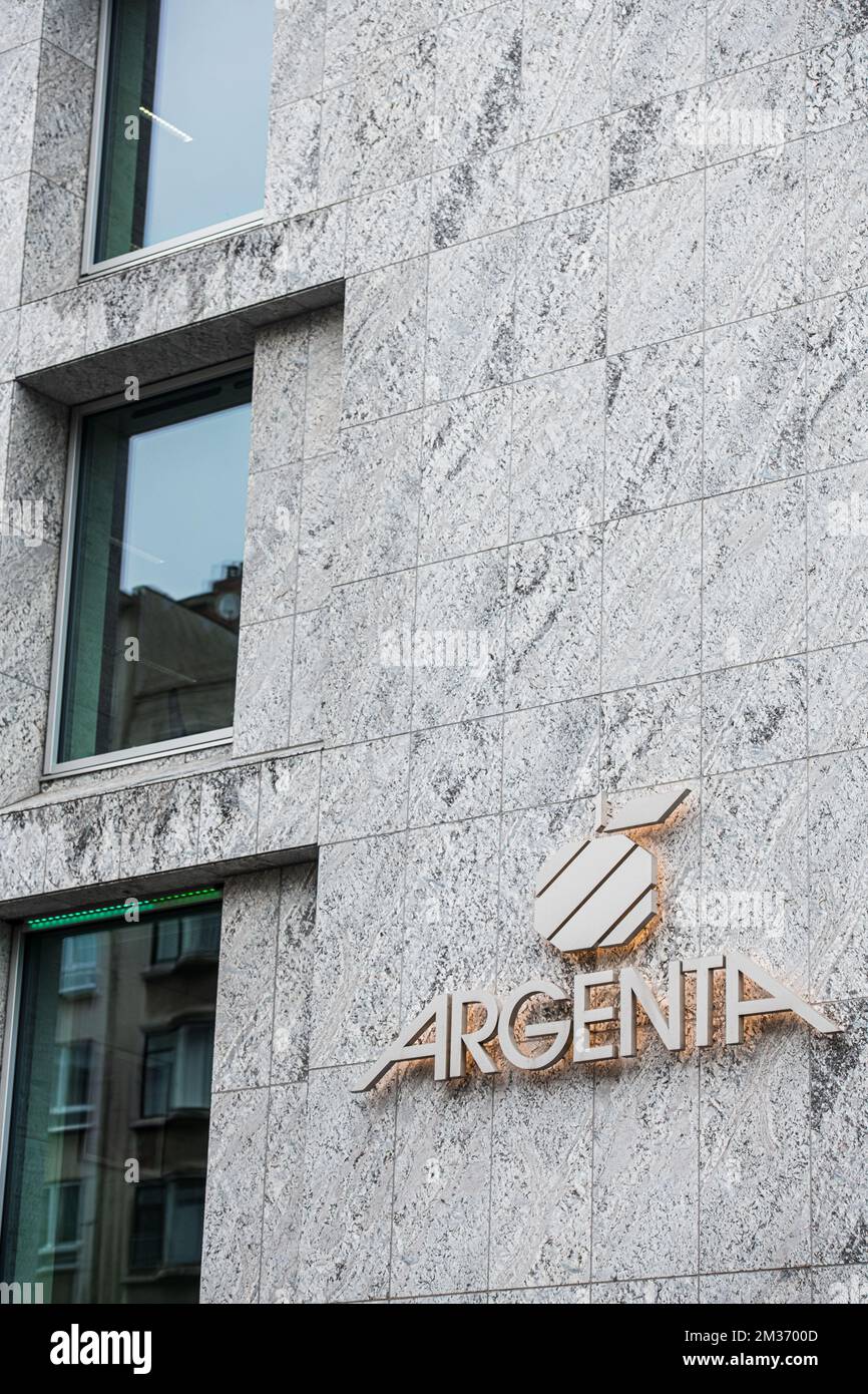 Illustration picture shows Argenta bank headquarters at the Belgielei ...