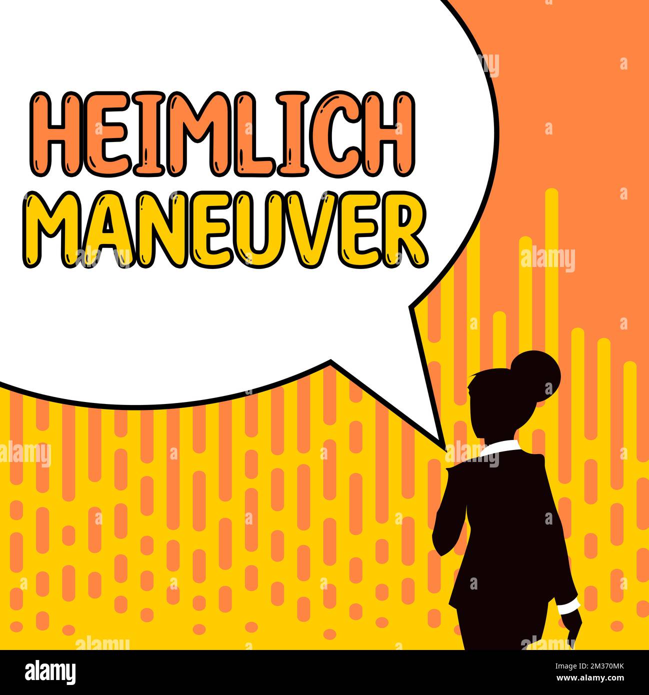 Conceptual display Heimlich Maneuver. Word for application of upward ...