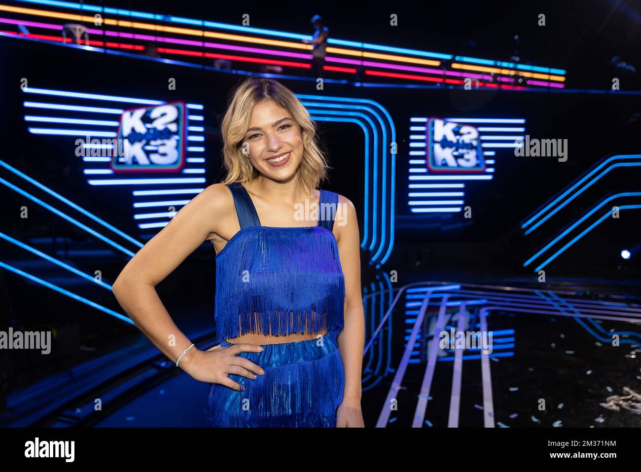 Losing finalist Amy pictured during the final of the 'K2 zoekt K3' tv ...