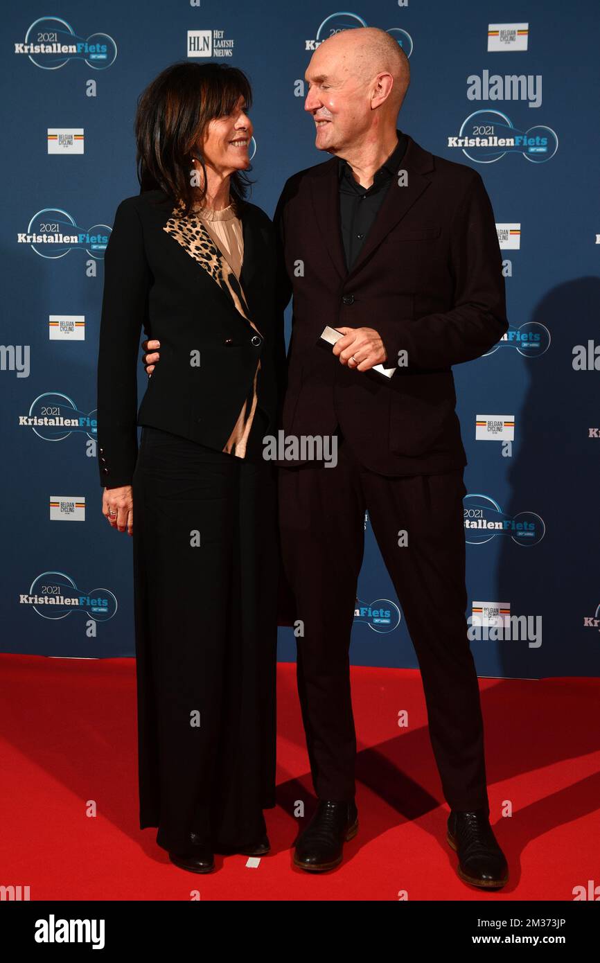 Radio-presenter Michel Wuyts and his wife Gerda Weckx pictured during ...