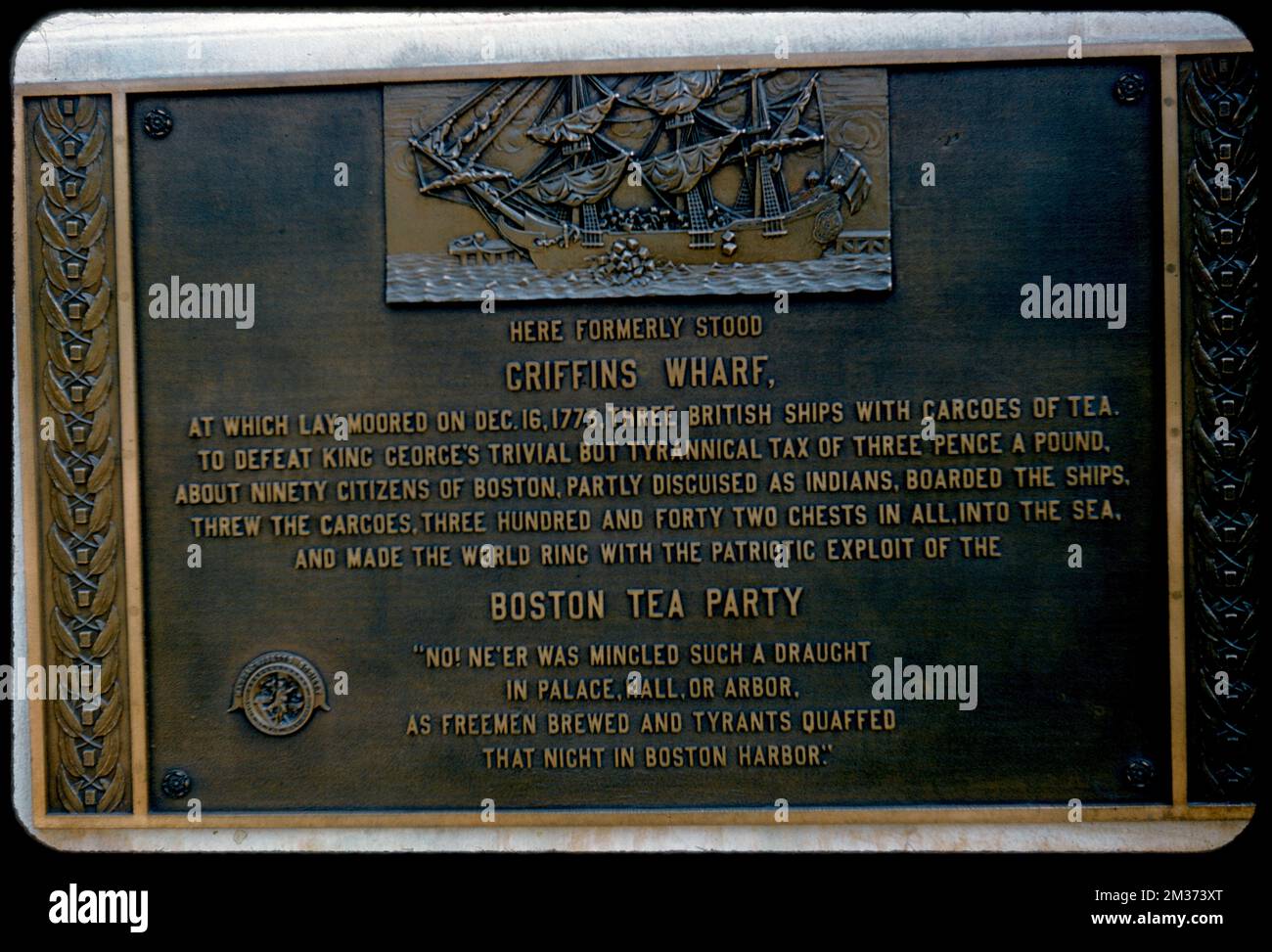 Griffins Wharf, Boston Tea Party tablet , Historical markers, Plaques ...