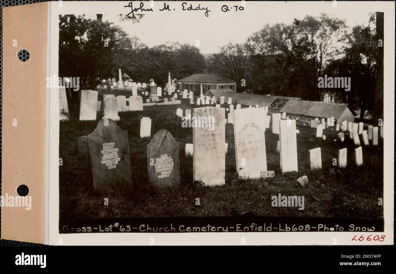 Gross, Church Cemetery, lot 63, Enfield, Mass., ca. 1930-1931 : John M ...
