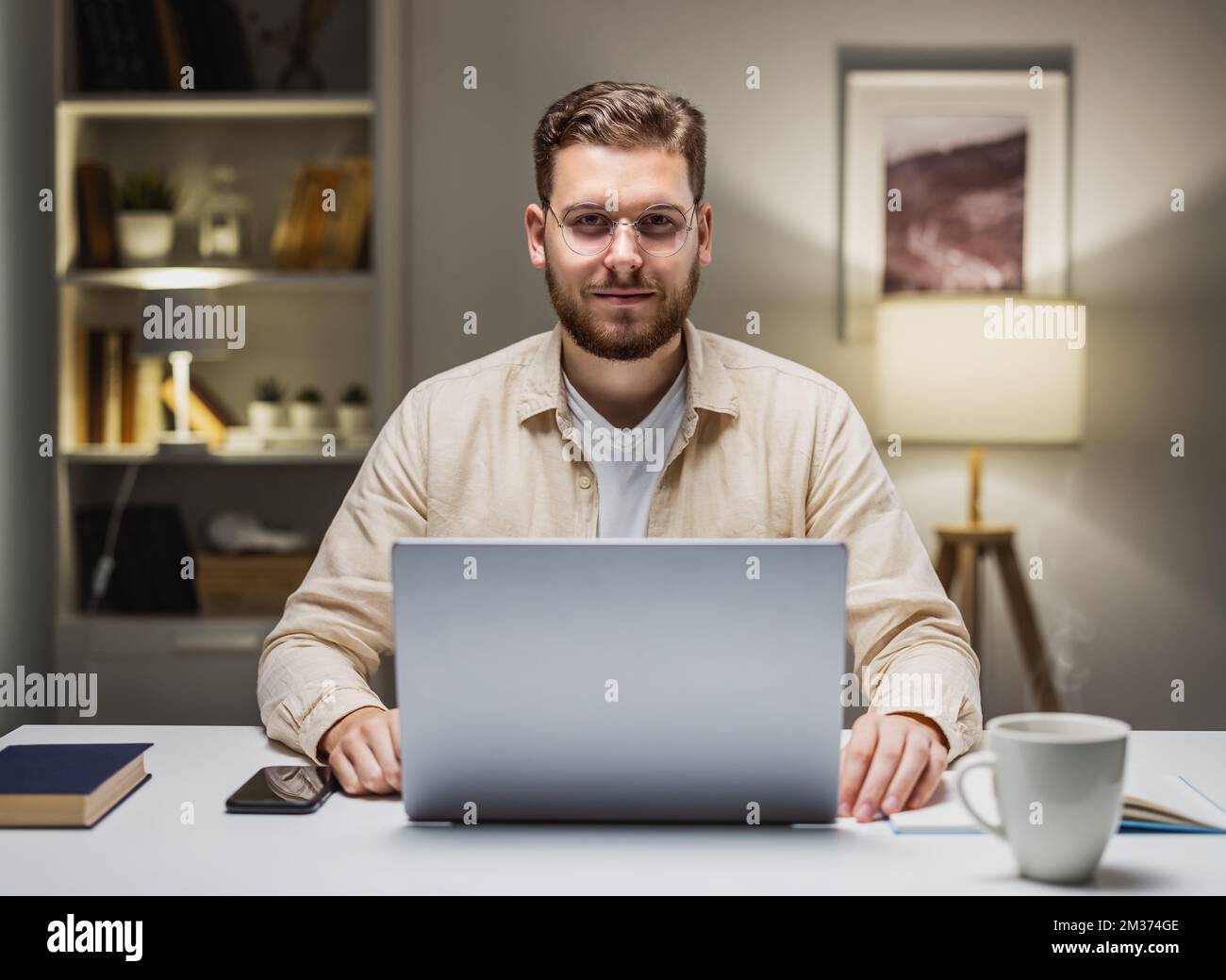 Laptop management smile portrait hi-res stock photography and images ...