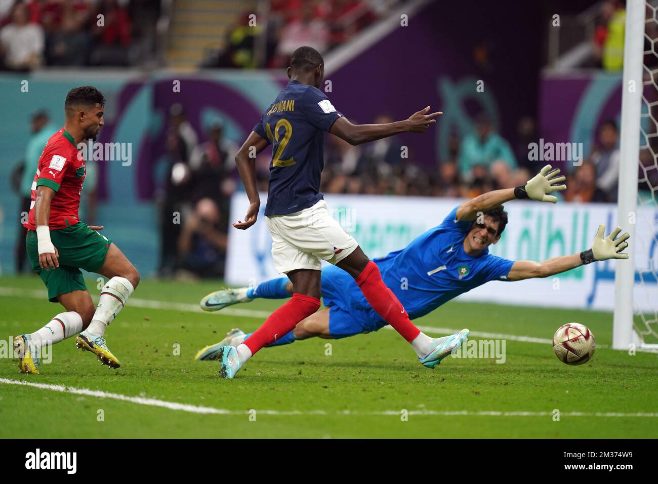 France's Randal Kolo Muani scoring the second goal during the FIFA ...
