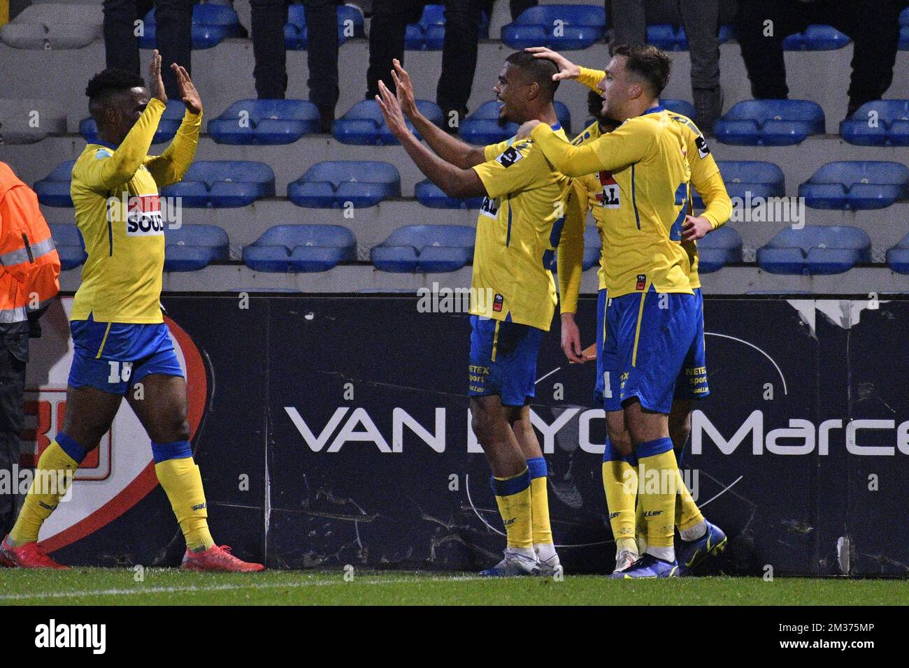 Westerlo's Kouya Mabea, Westerlo's Lyle Foster and Westerlo's Erdon ...