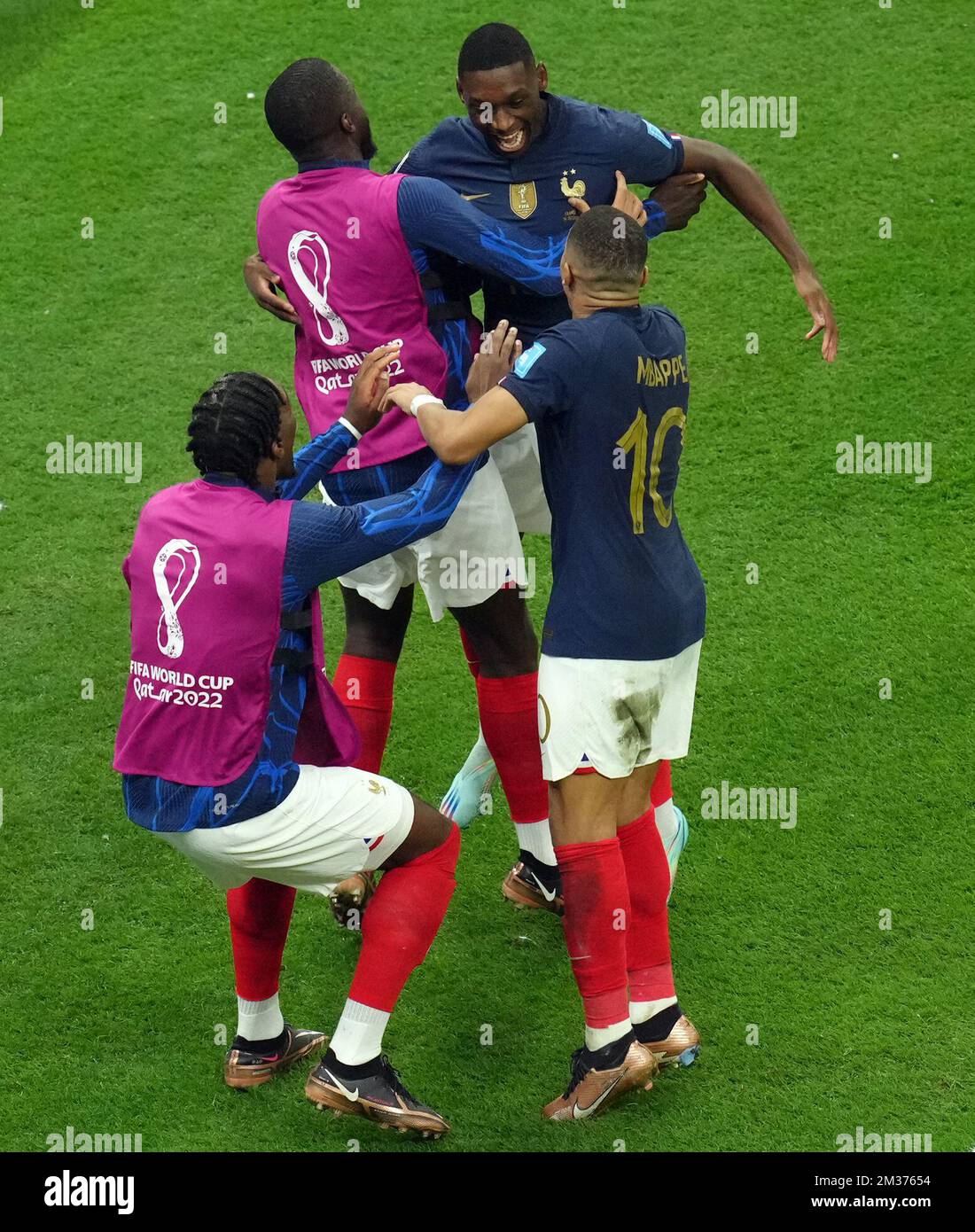 France's Randal Kolo Muani celebrates scoring the second goal during ...