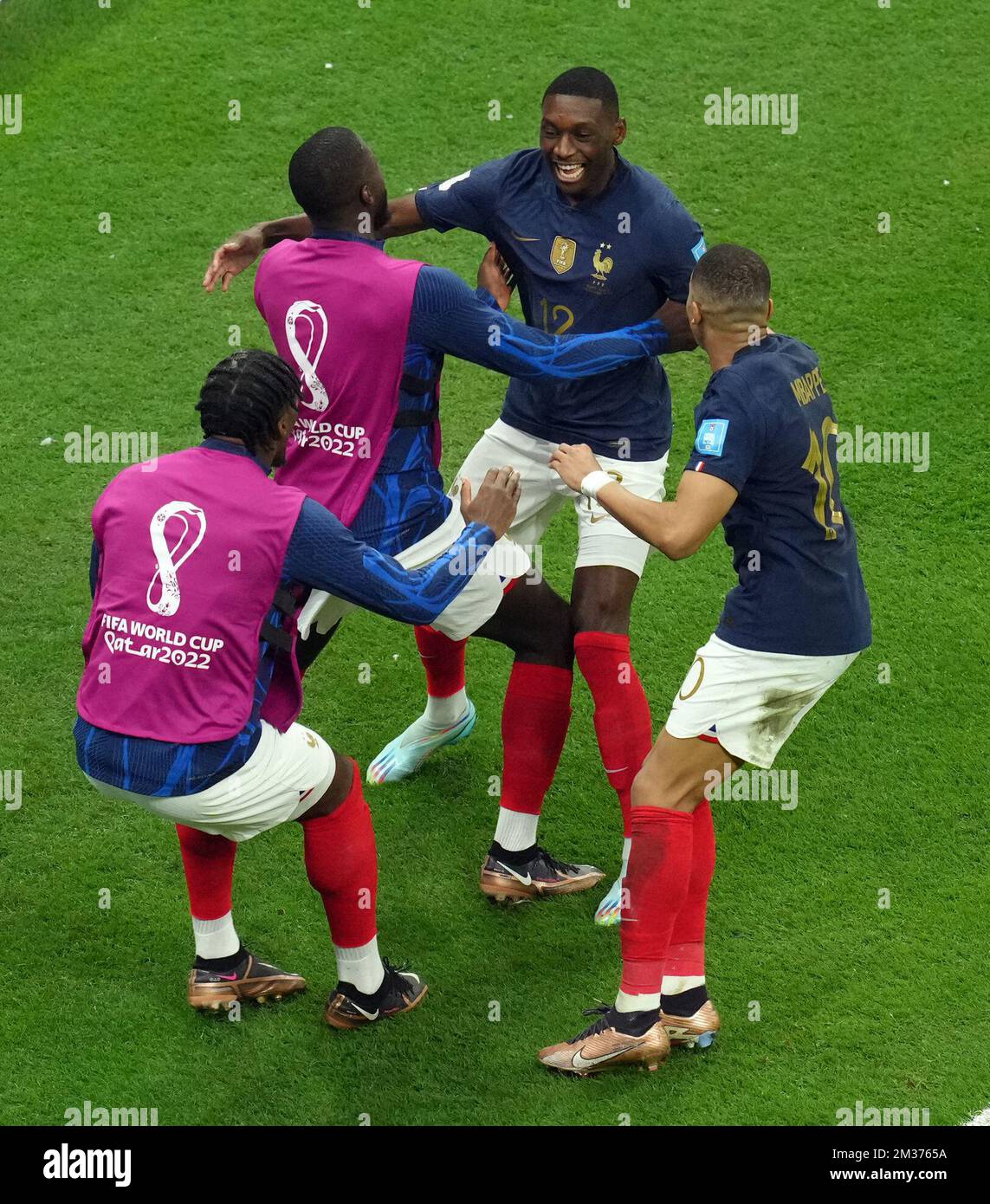 France's Randal Kolo Muani celebrates scoring the second goal during ...