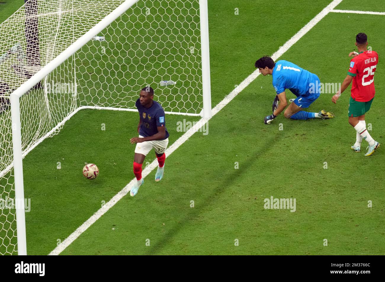 France's Randal Kolo Muani celebrates scoring the second goal during ...