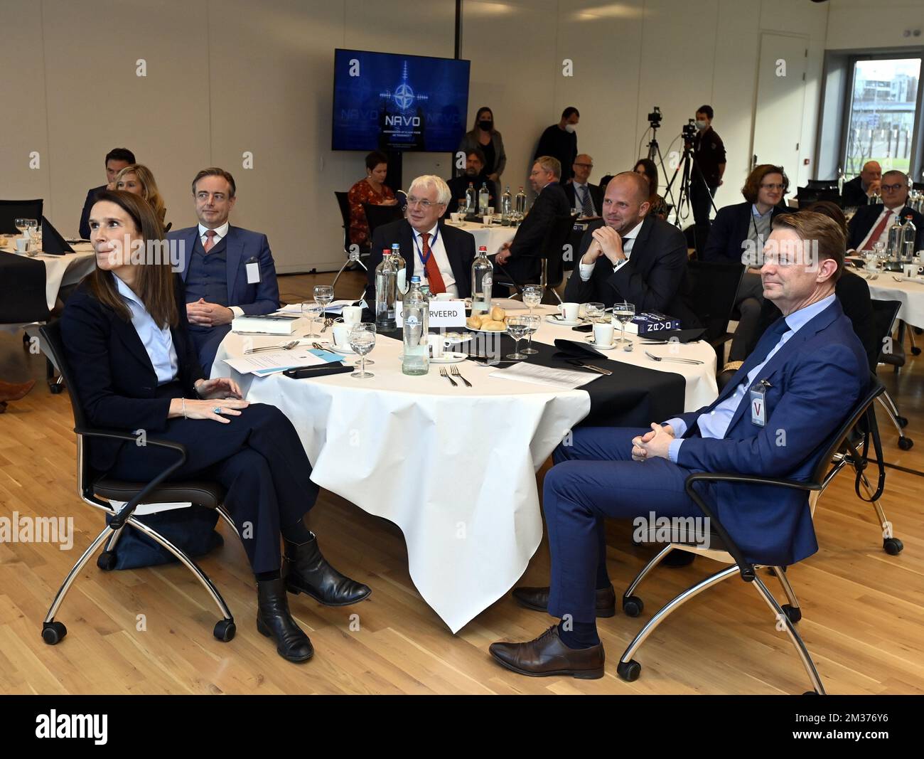 Foreign Affairs Minister Sophie Wilmes, Antwerp Mayor Bart De Wever ...
