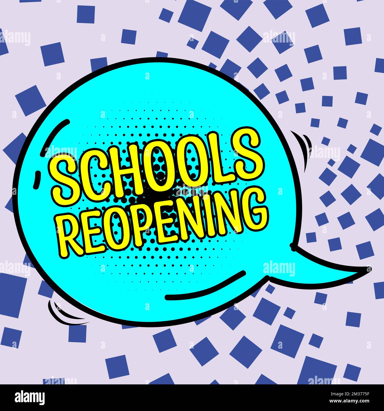 Sign displaying Schools Reopening. Business showcase classes are over ...