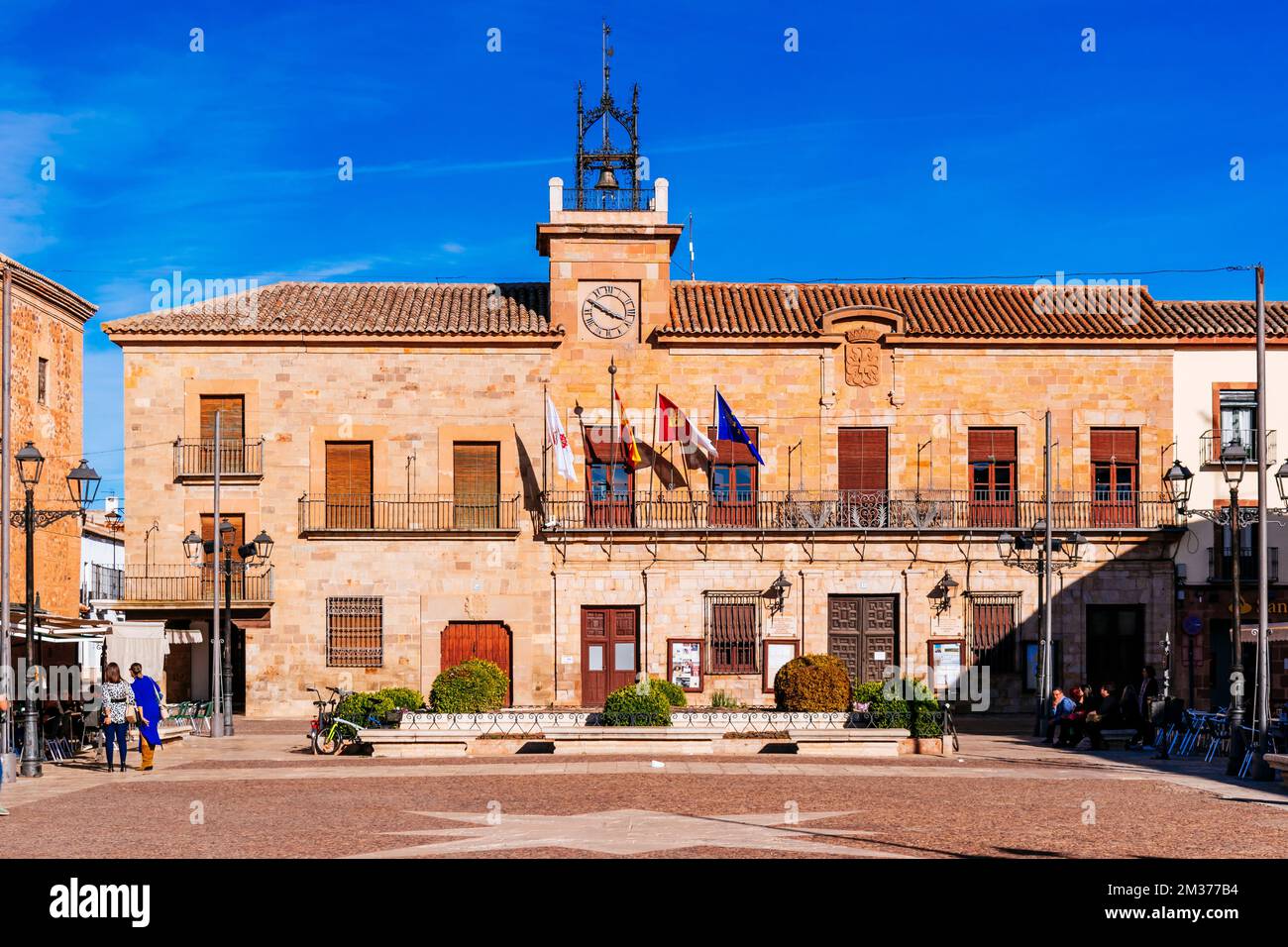 Town Hall of Almagro in the Plaza Mayor, Main square. Almagro, Ciudad ...