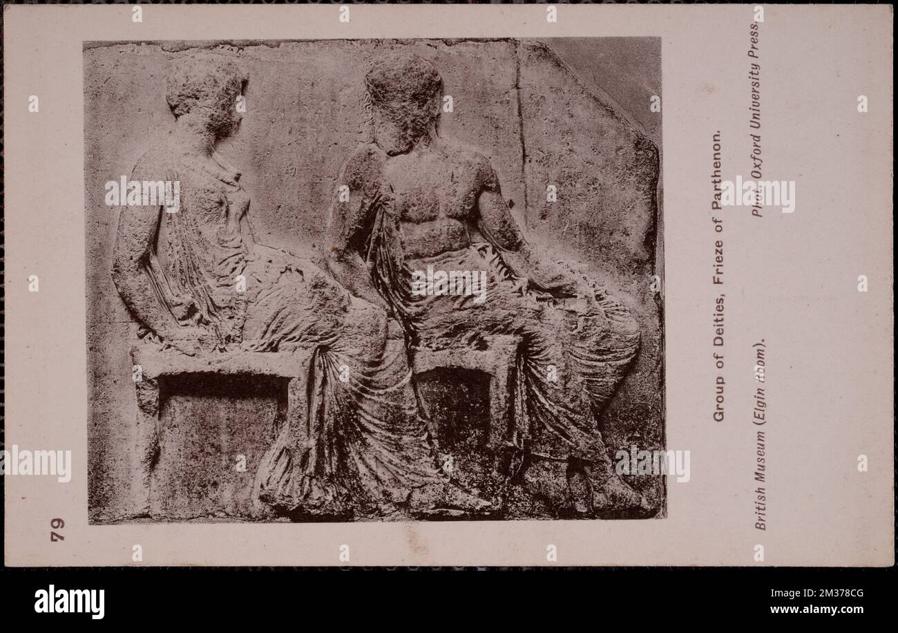 Group of deities, frieze of Parthenon. British Museum (Elgin Room ...