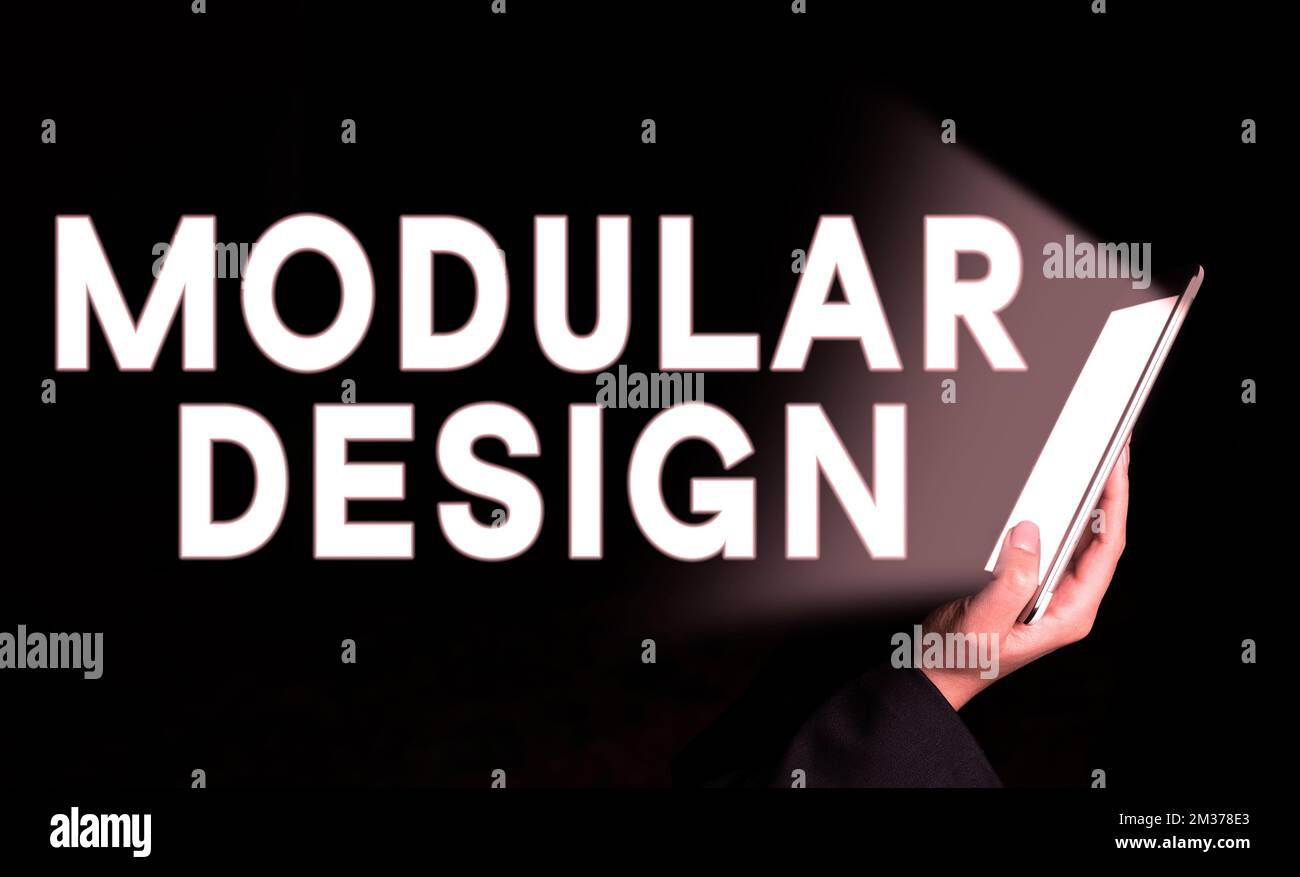 Text caption presenting Modular Design. Business concept product ...