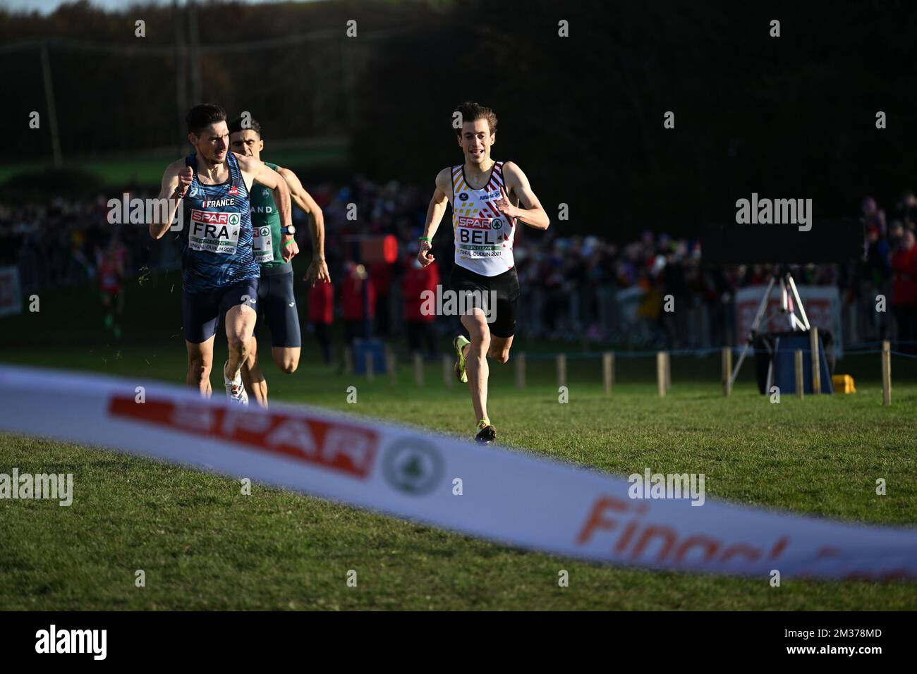Belgian Stijn Baeten runs to finish third for the mixed relay race and ...