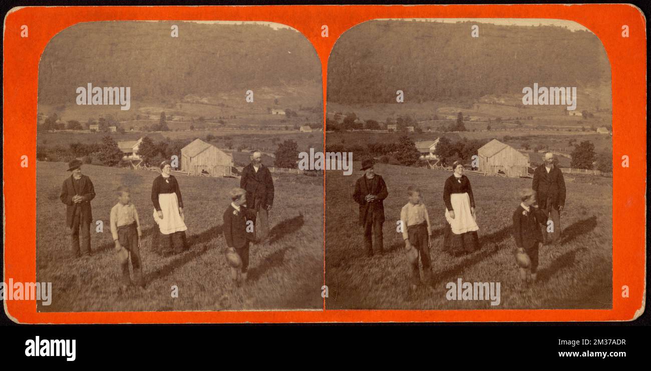 Group portrait in rural setting , Country life, Valleys, Farms Stock ...