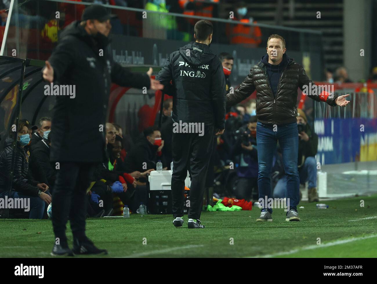 Mechelen's head coach Wouter Vrancken pictured during a soccer match ...