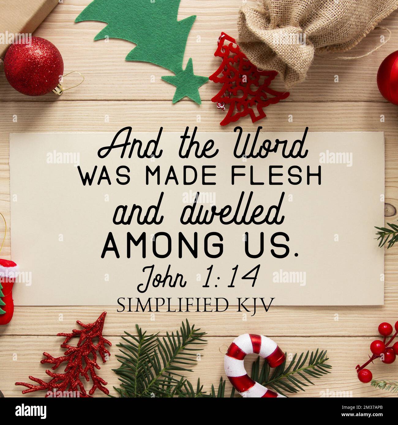 And the Word was made flesh and dwelled among us Stock Photo - Alamy