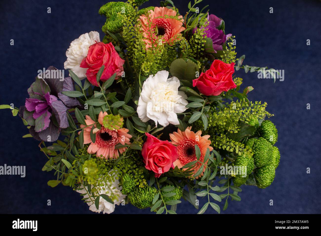 festive bouquet made by a professional florist, gerbera flowers ...