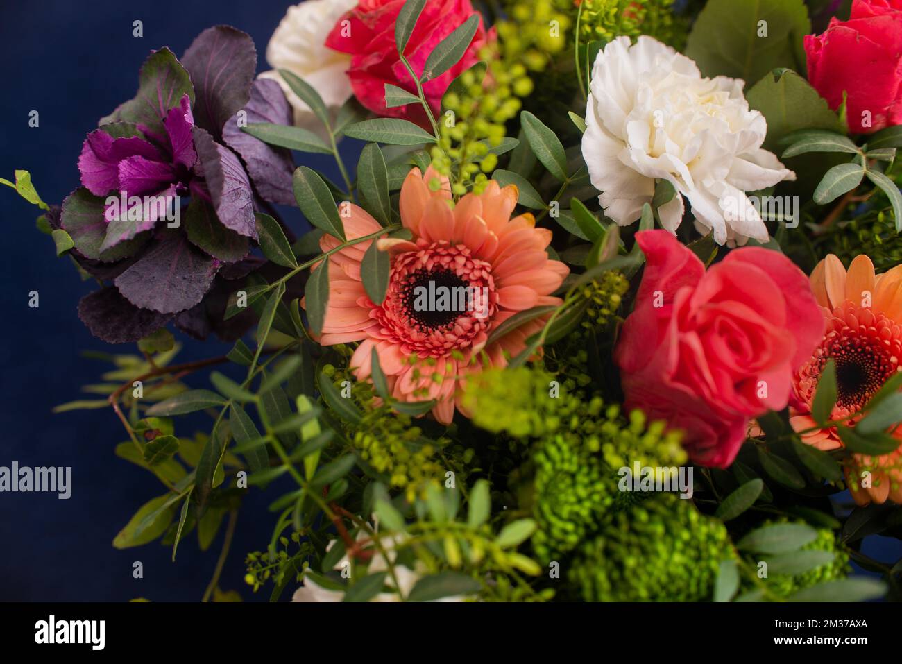 festive bouquet made by a professional florist, gerbera flowers ...