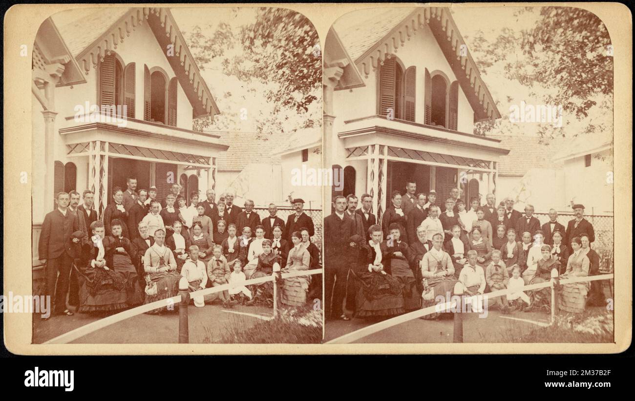 Group people standing cottages hi-res stock photography and images - Alamy