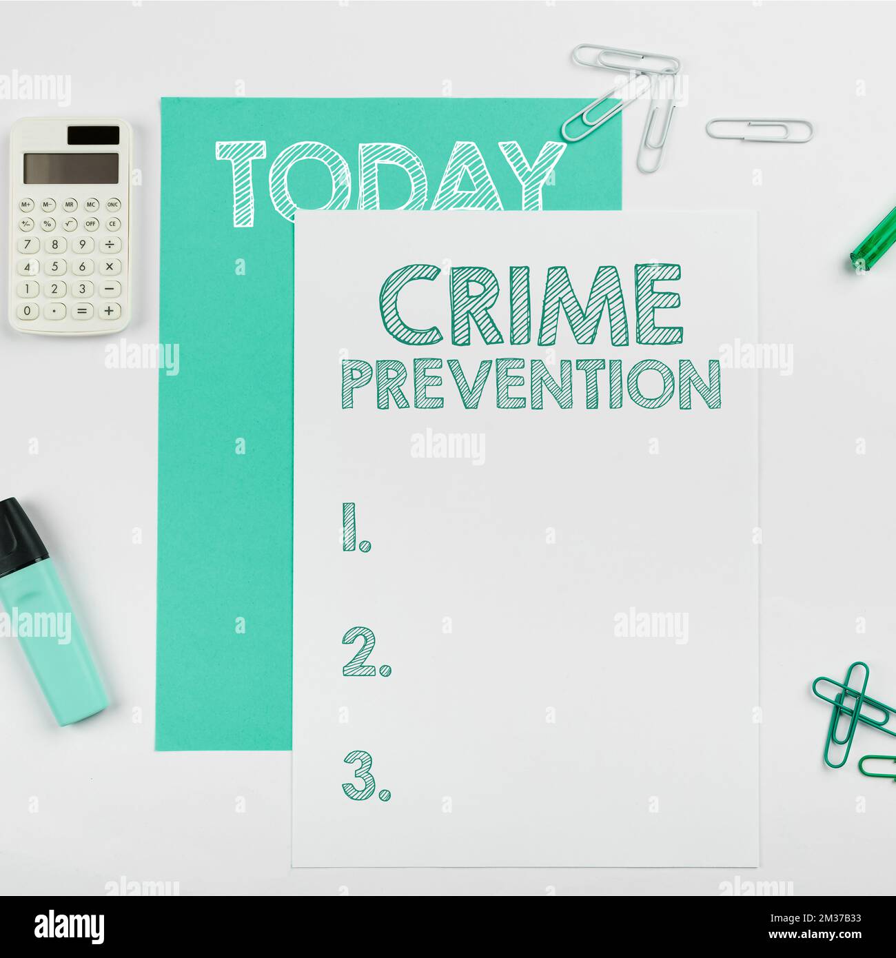 Hand writing sign Crime Prevention. Business concept Federal Offense ...