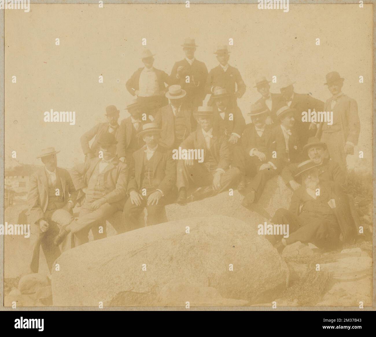Group portraits of men on rocks , Edgar Sutton Dorr Photograph ...