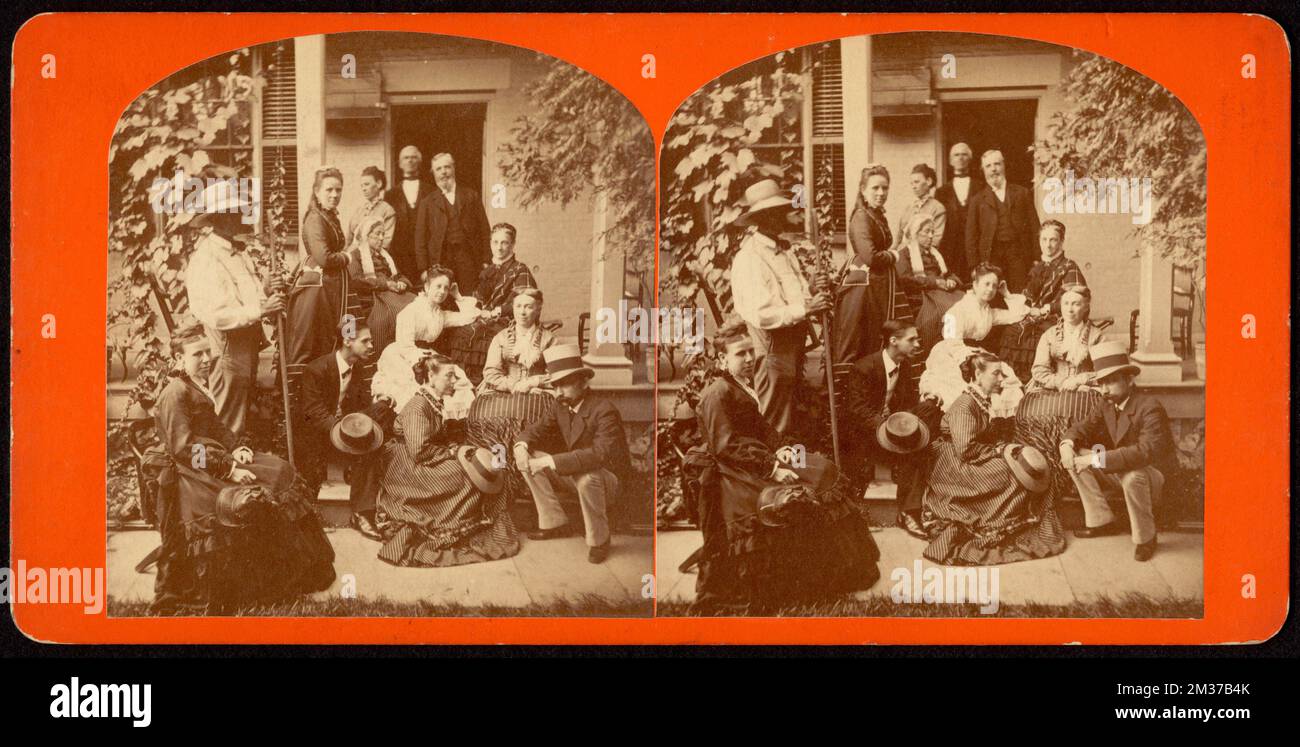 Group portrait on the front porch , Porches Stock Photo - Alamy