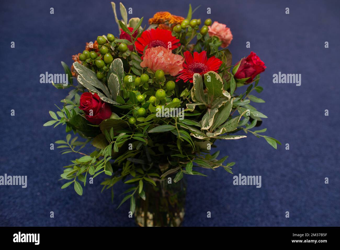 festive bouquet made by a professional florist, gerbera flowers ...