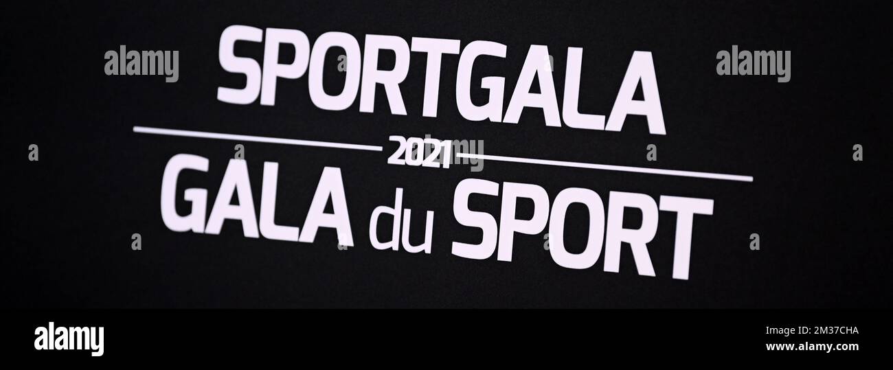 Illustration picture shows the backdrop before the start of the award ...