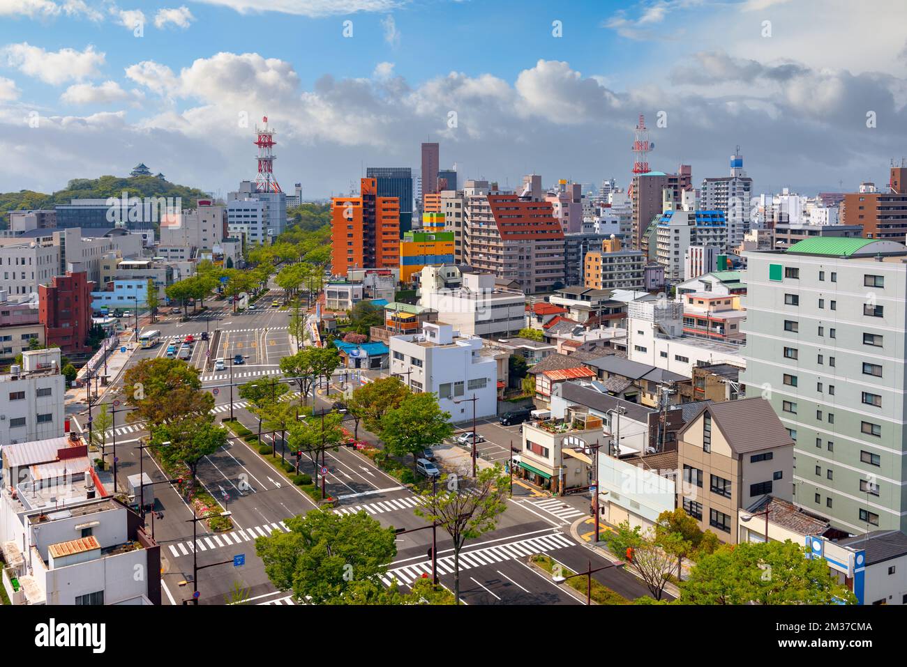 Wakayama City, Japan downtown cityscape in the afternoon Stock Photo ...